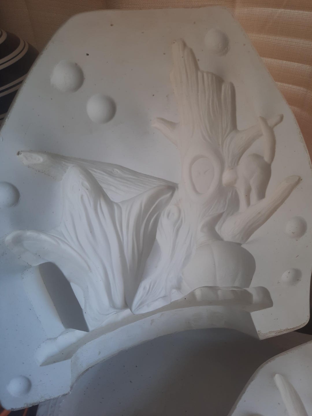 Vintage Cramer Large Ghost in Tree Ceramic Casting Mold Kiln Art Craft ...