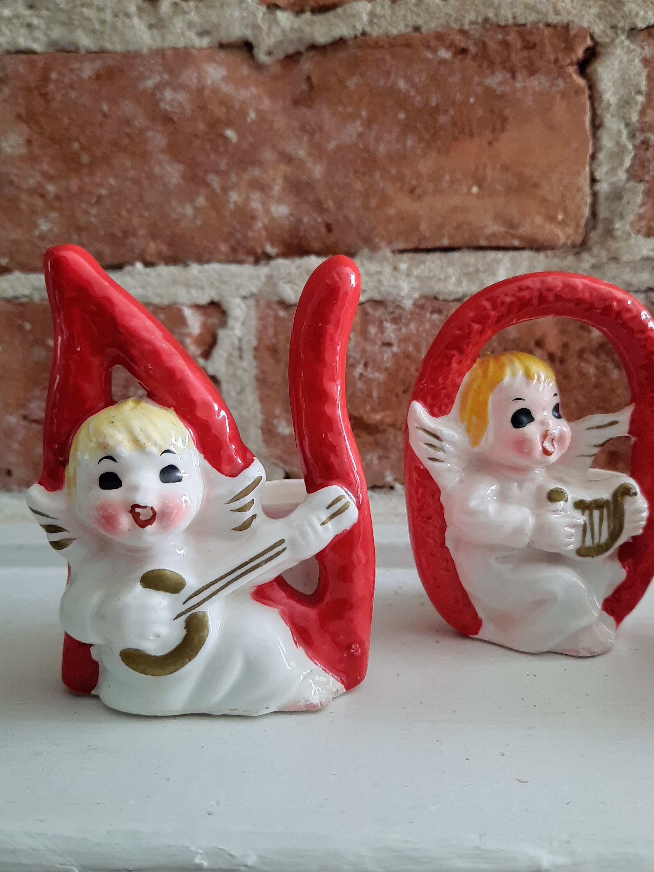 Vintage Lipper & Mann N.O.E.L. Angel Candle Holder Set 50s 60s MCM ...