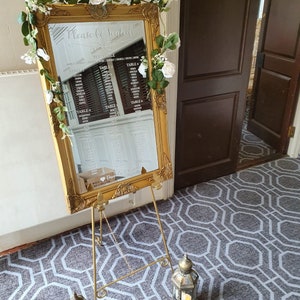 Gold Mirror Table Plan glass Mirror Included Any Design and - Etsy UK