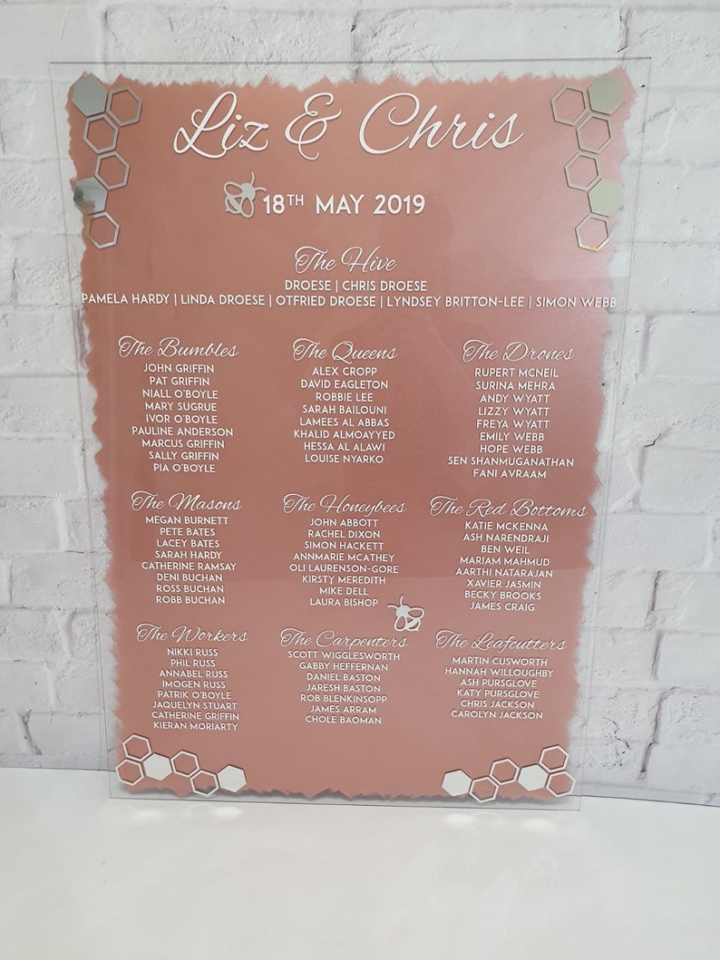 A1 Painted Acrylic Perspex Table Plan Wide Choice of Paint - Etsy