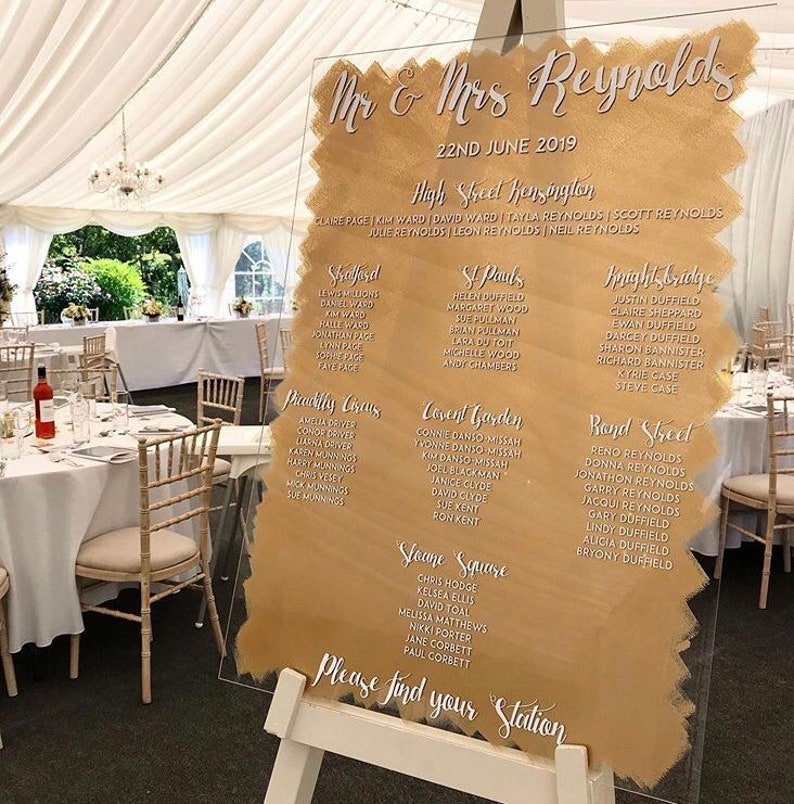 A1 Painted Acrylic Perspex Table Plan Wide Choice of Paint - Etsy