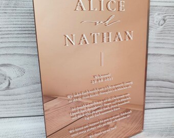 Acrylic Invitation | Etsy UK