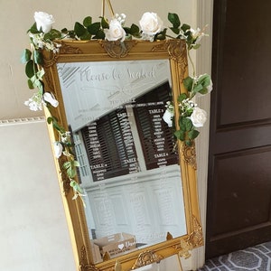 Gold Mirror Table Plan glass Mirror Included Any Design and - Etsy UK
