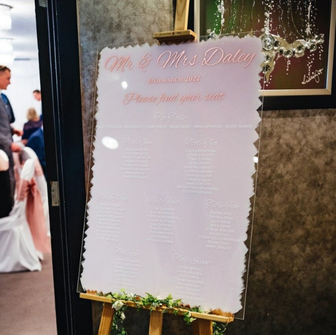 A1 Painted Acrylic Perspex Table Plan Wide Choice of Paint - Etsy