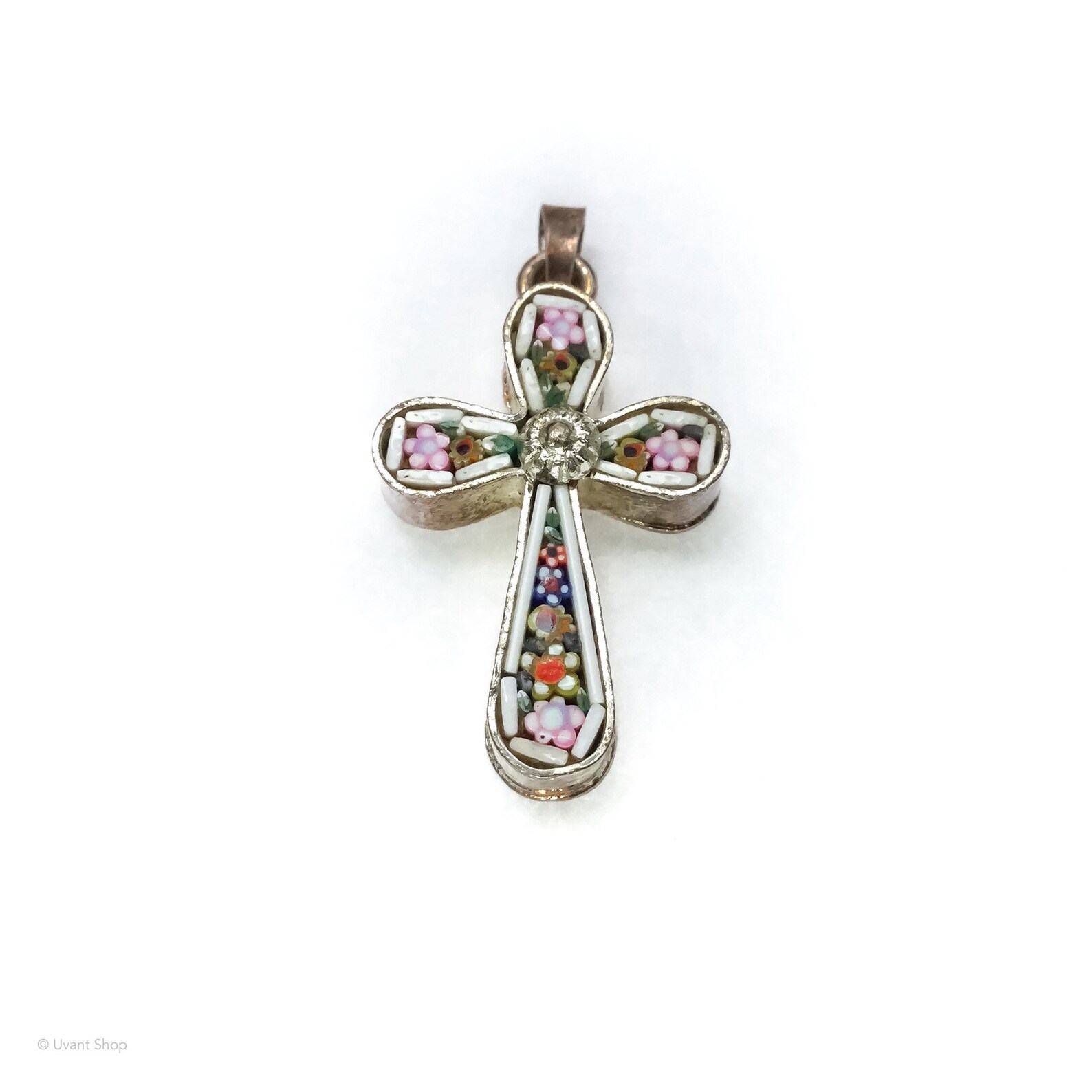 Large Cross Pendant Necklace Sterling Silver Catholic - Etsy