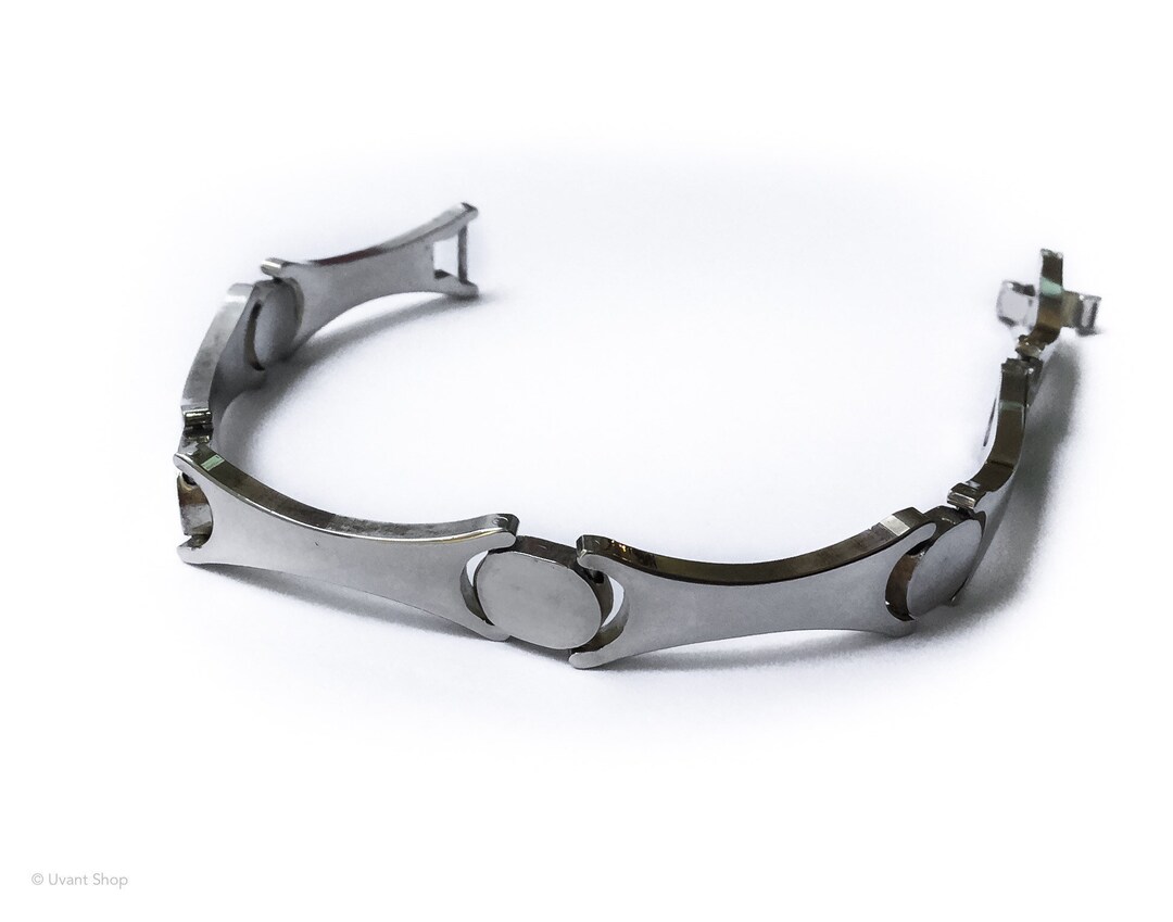 Heavy Silver Metal Bracelet Heavy Vintage Chain Link - Etsy