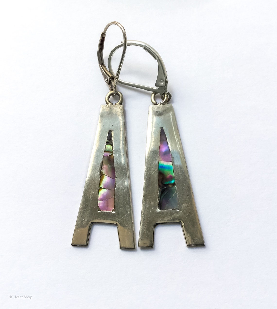 Letter A Earrings Sterling Silver Large Letter A Jewelry A - Etsy
