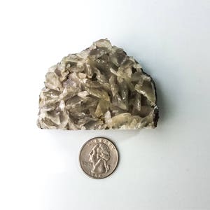 Dogtooth Calcite Cluster Gray Green Rock With Pyrite, Large Calcite ...