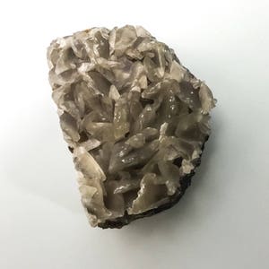 Dogtooth Calcite Cluster Gray Green Rock With Pyrite, Large Calcite ...