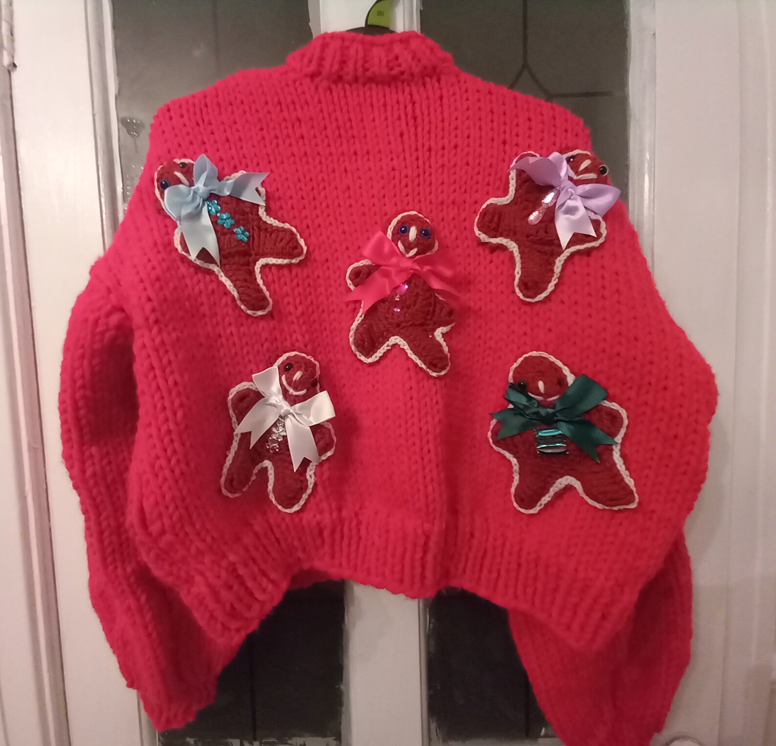 Handmade Gingerbread Man Cropped Cardigan 44 Inch Bust - Etsy