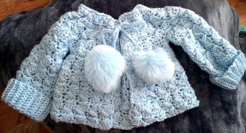 Handmade Baby Blue Crochet Baby Pram Set - Etsy