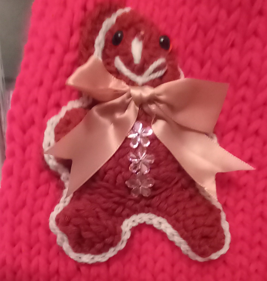 Handmade Gingerbread Man Cropped Cardigan 44 Inch Bust - Etsy