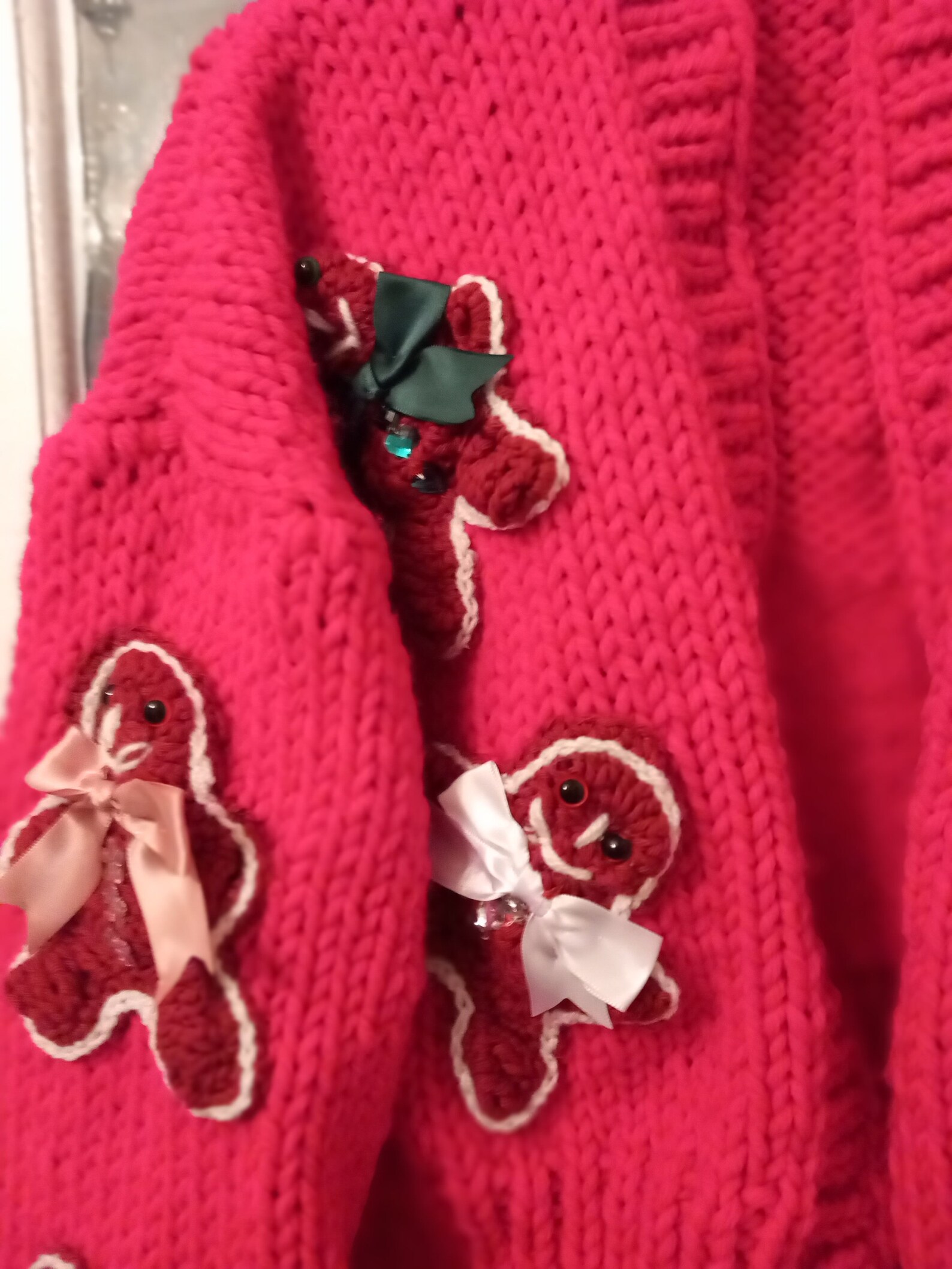 Handmade Gingerbread Man Cropped Cardigan 44 Inch Bust - Etsy