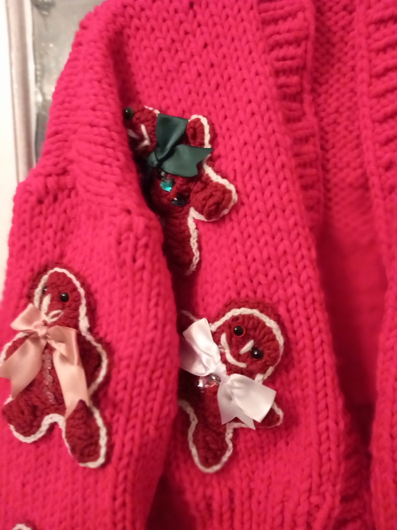 Handmade Gingerbread Man Cropped Cardigan 44 Inch Bust - Etsy