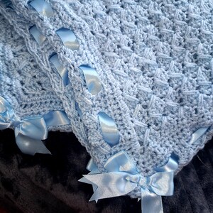 Handmade Baby Blue Crochet Baby Pram Set - Etsy