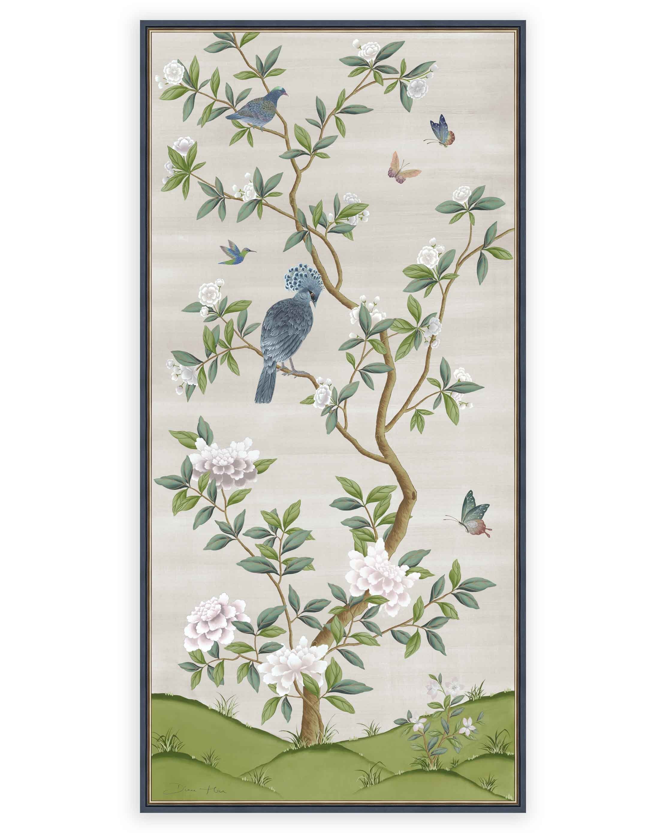 Pearly Gates Beige Floral Art Print A & B Set of Two / Faraway - Etsy
