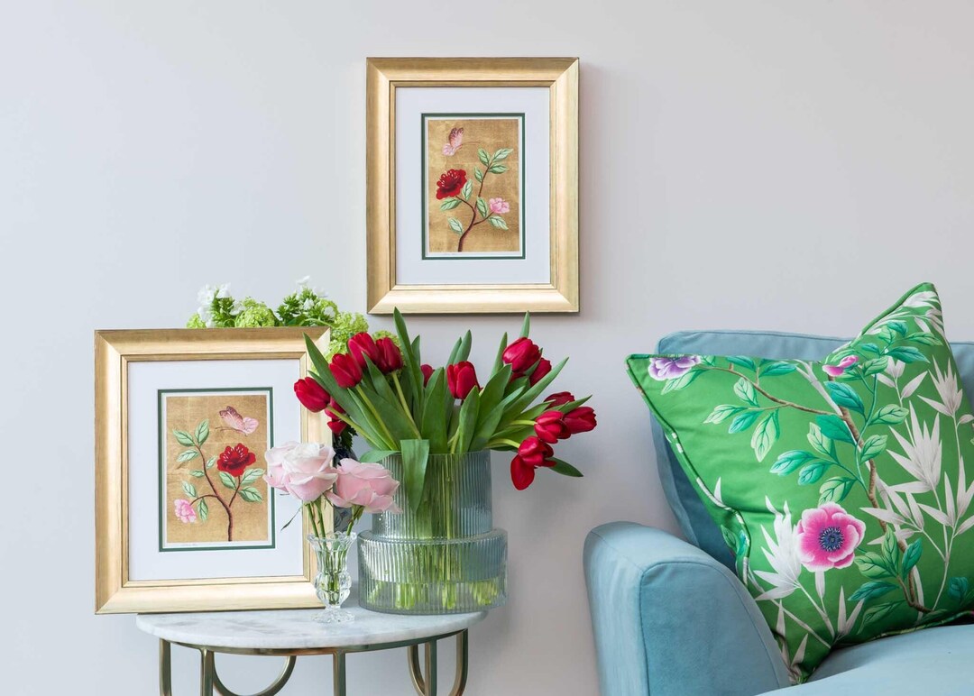 Chloé A & B Art Prints / Set of Two Framed Prints / Chinoiserie Art ...