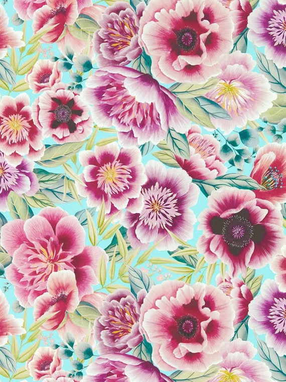 Bold Floral Print Wallpaper