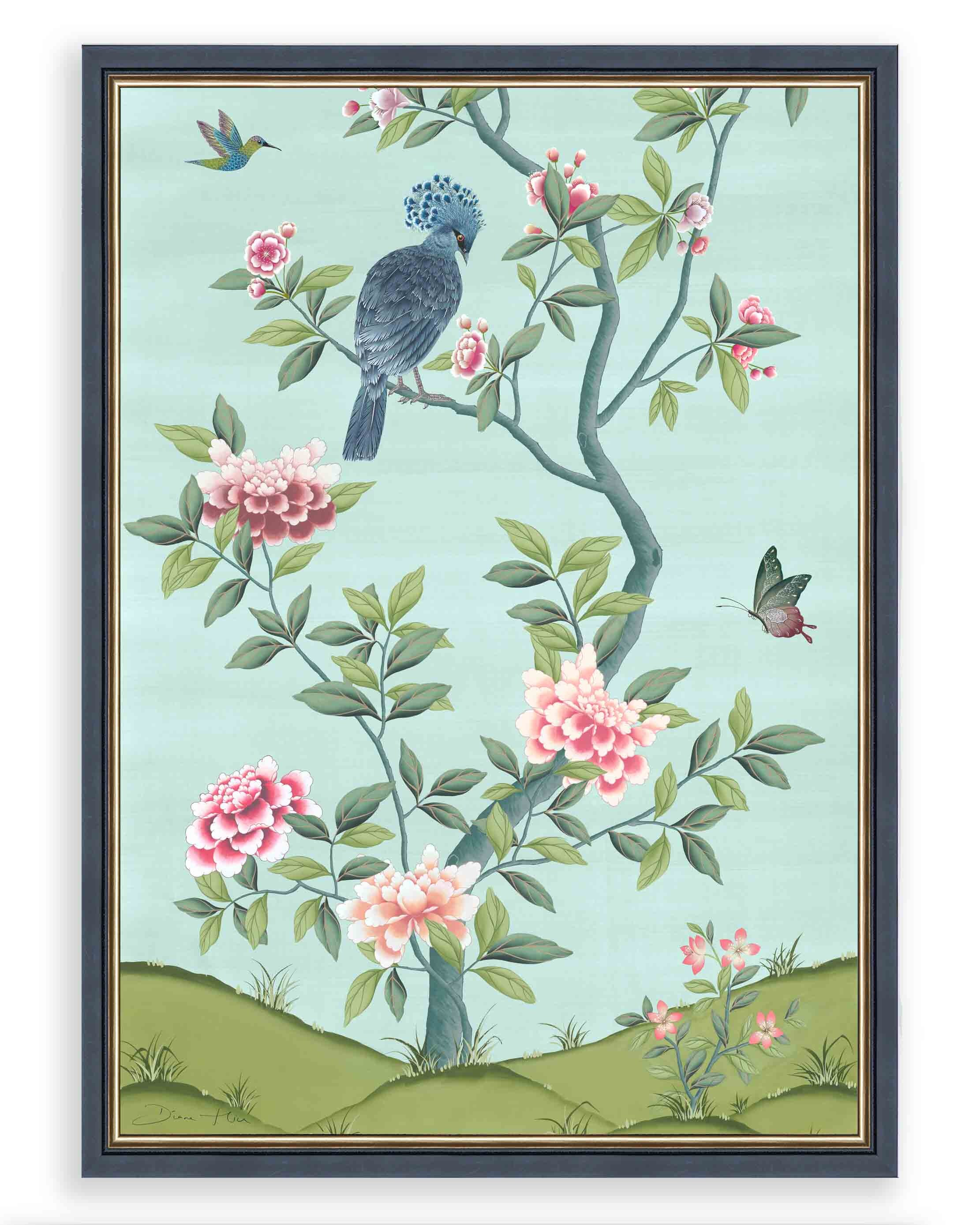 Eden A Blue Bird Art Print / Faraway Land Collection / Chinoiserie Wall ...