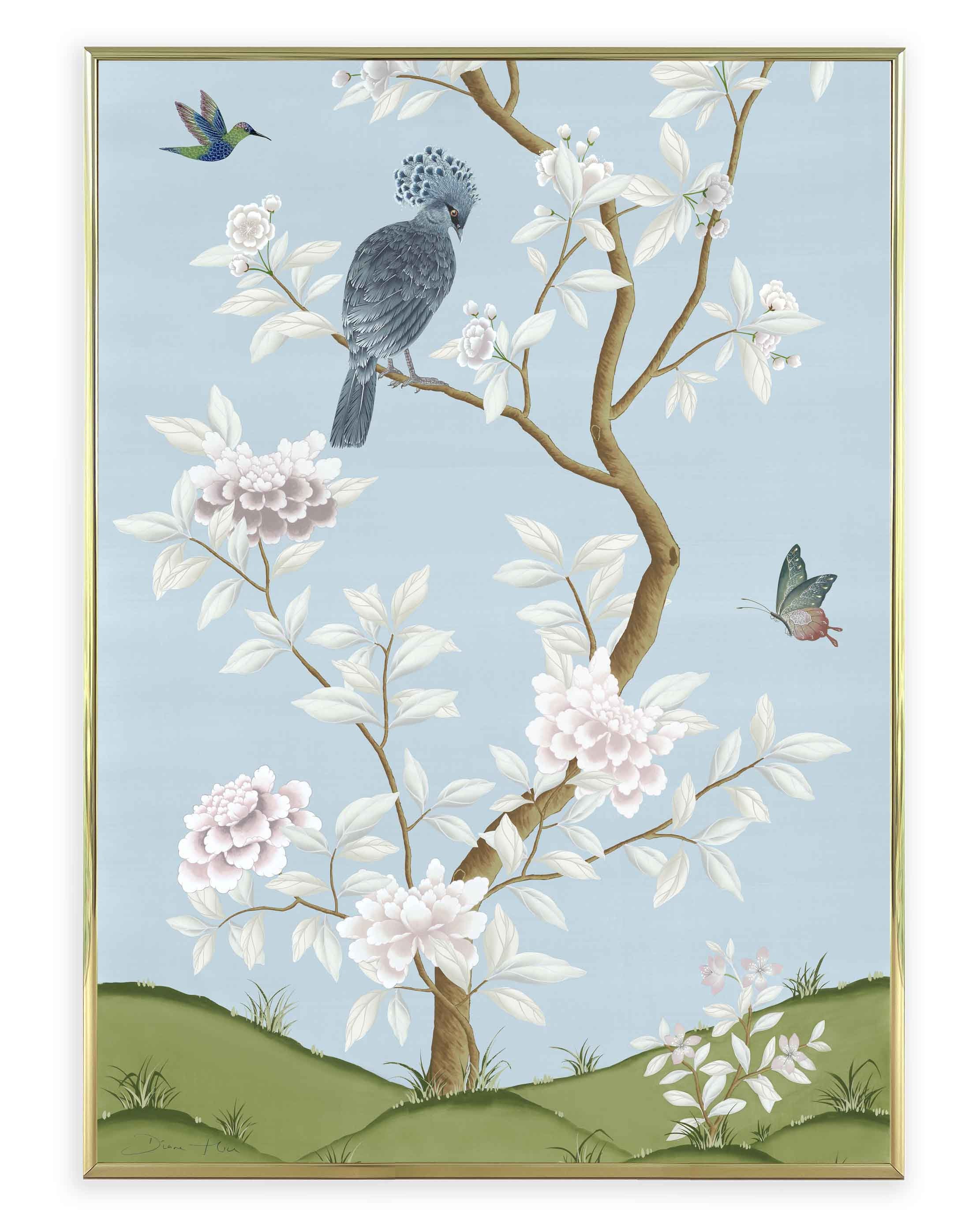 Aurora A Blue and White Chinoiserie Print / Faraway Land Collection ...