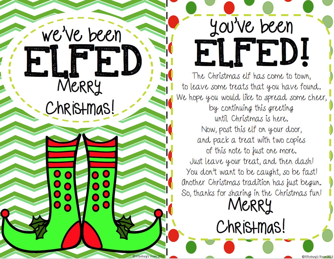 You've Been Elfed Sign, Elf Printable, Elfed Sign, Elfed Printable ...