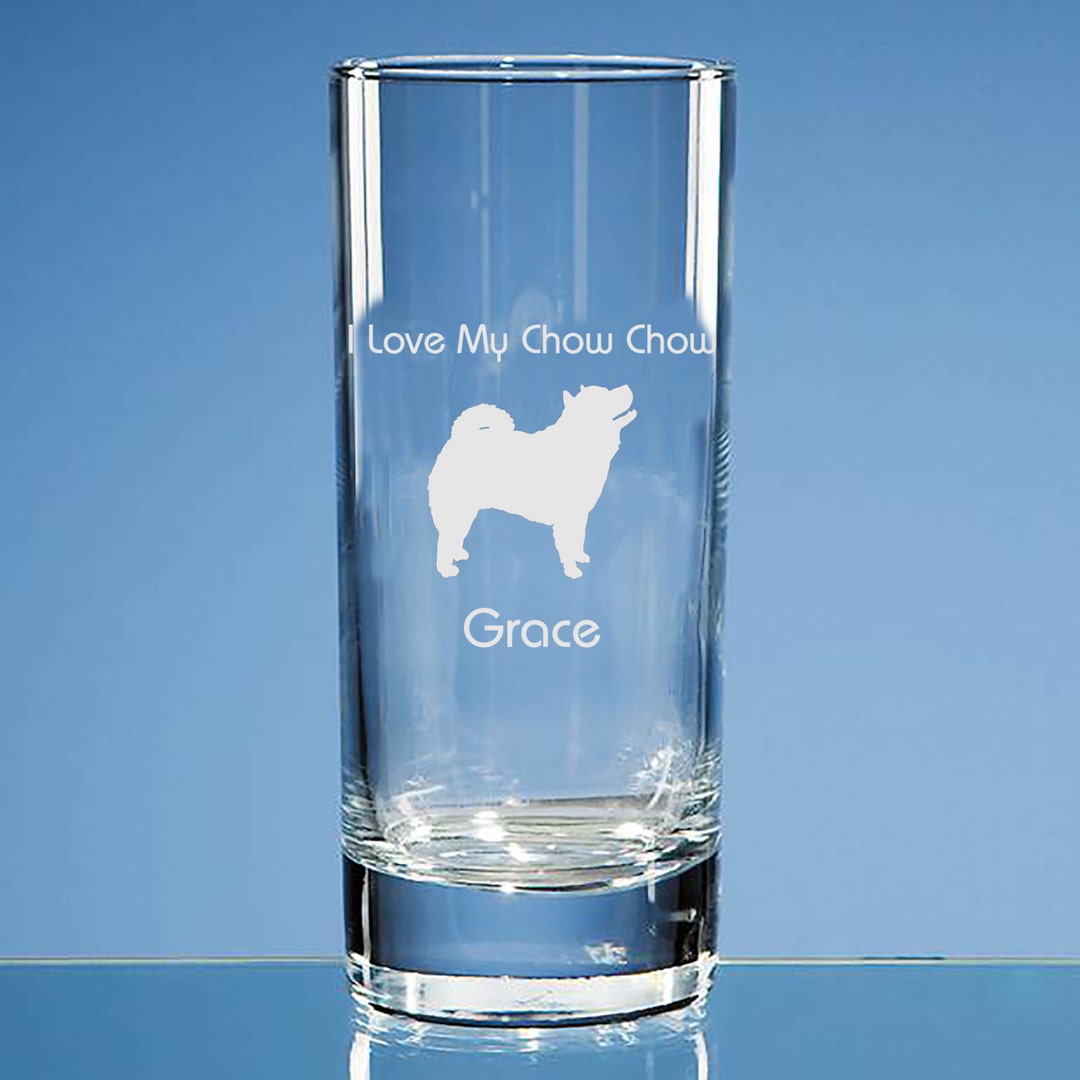 Chow Chow Glass, Chow Highball, Chow Chow Gin Glass, Personalised ...