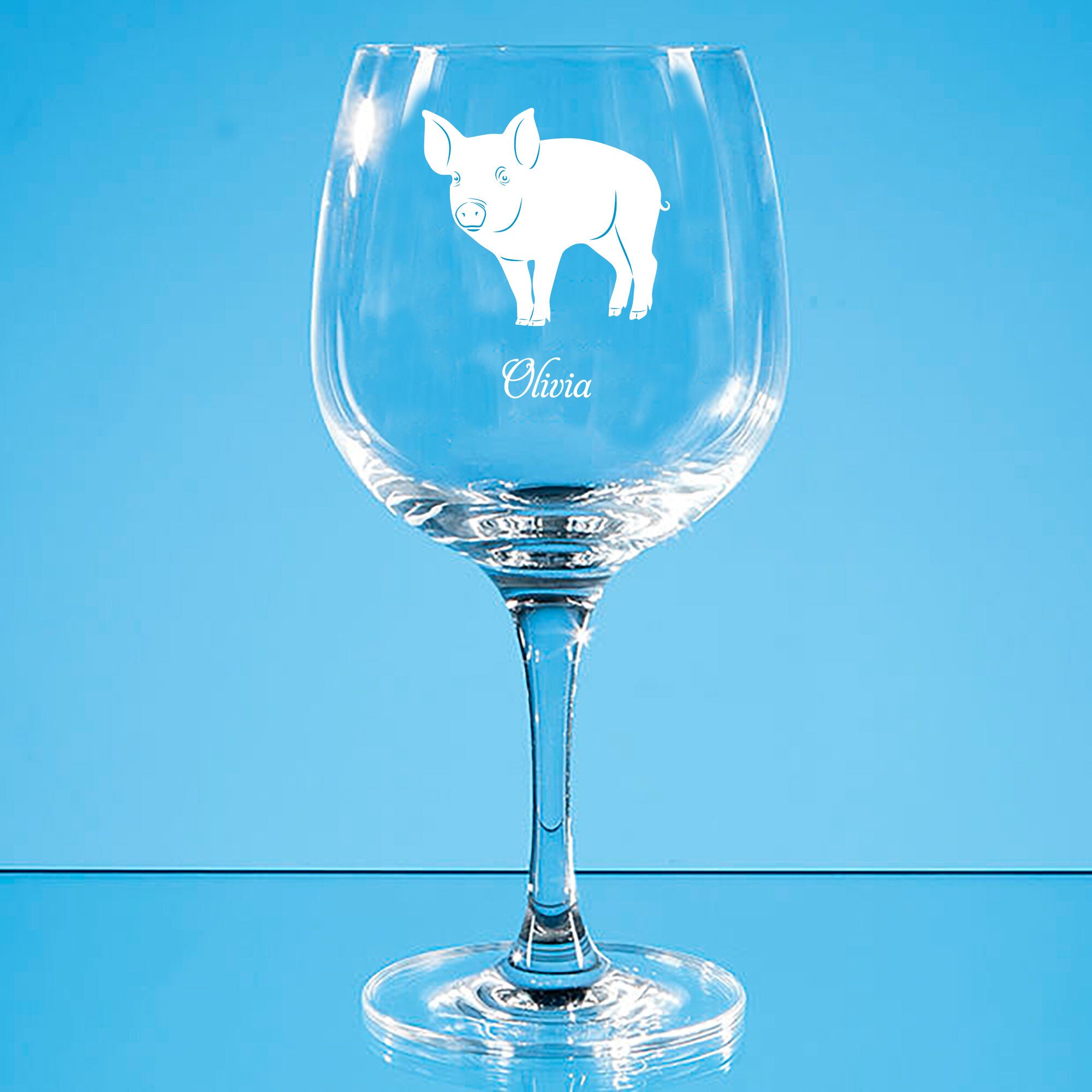 Personalised Pig Wine Glass Pig Gin Glass Gift Pig Whisky | Etsy