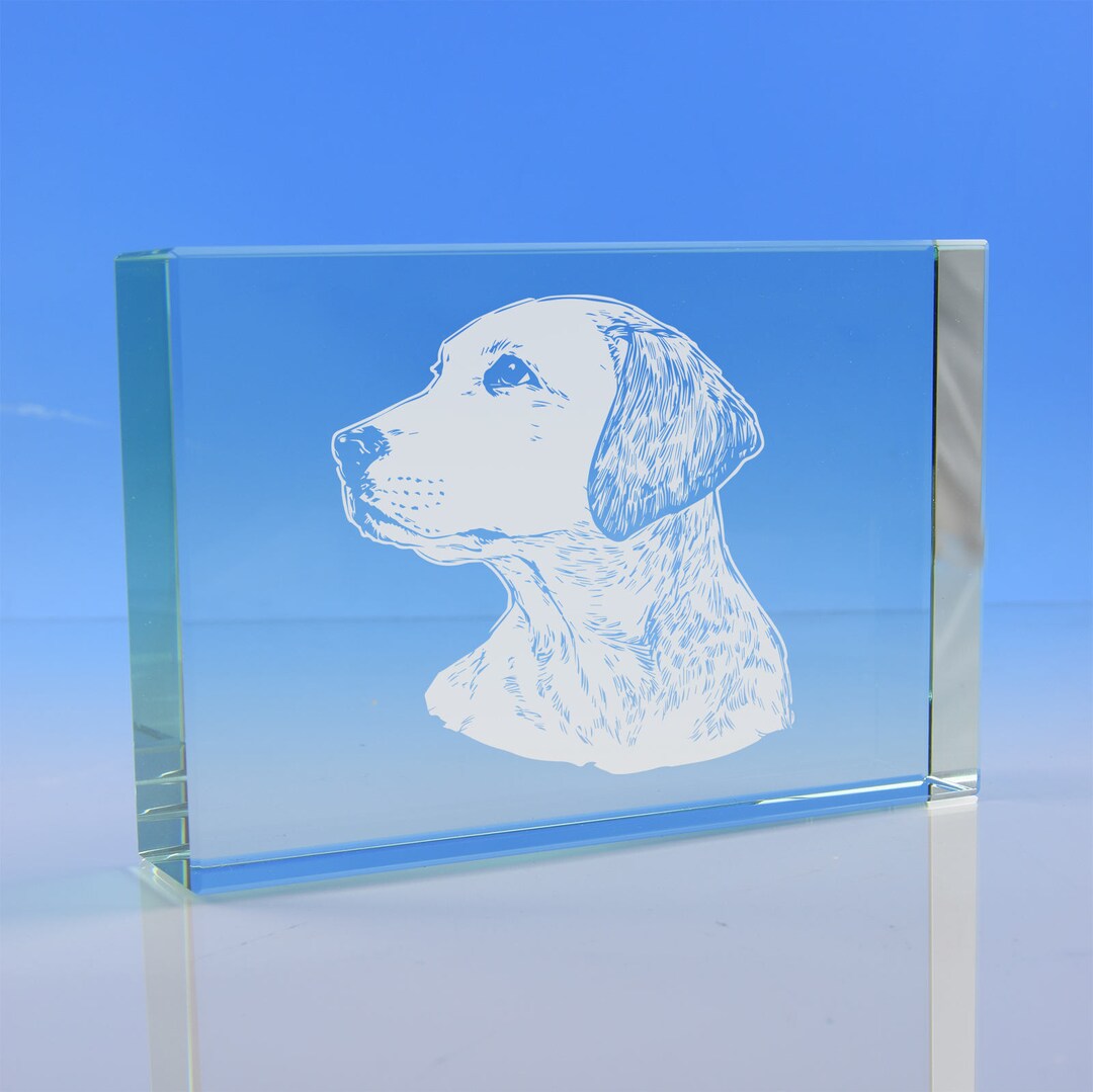 Labrador Retriever Glass Gift, Labrador Engraved Paperweight Treasure ...