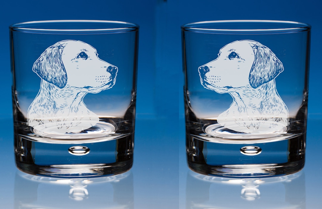 Labrador Whiskey Glasses, Set of 2, Labrador Dog Lover Gifts, Labrador ...