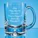 Personalised Retirement Gift Beer Tankard, Your Message Engraved ...