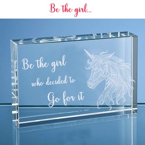 Unicorn Paperweight, Personalised Gift, Unicorn Gift for Her ...