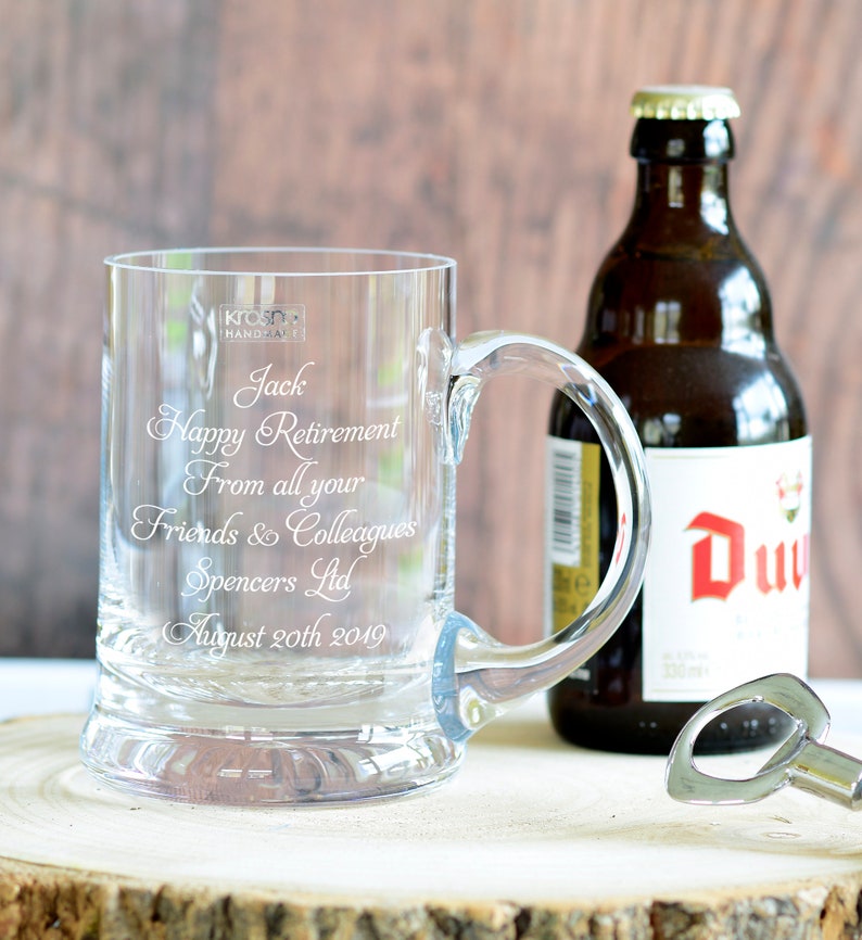 Personalised Retirement Gift Beer Tankard Colleague Leaving | Etsy