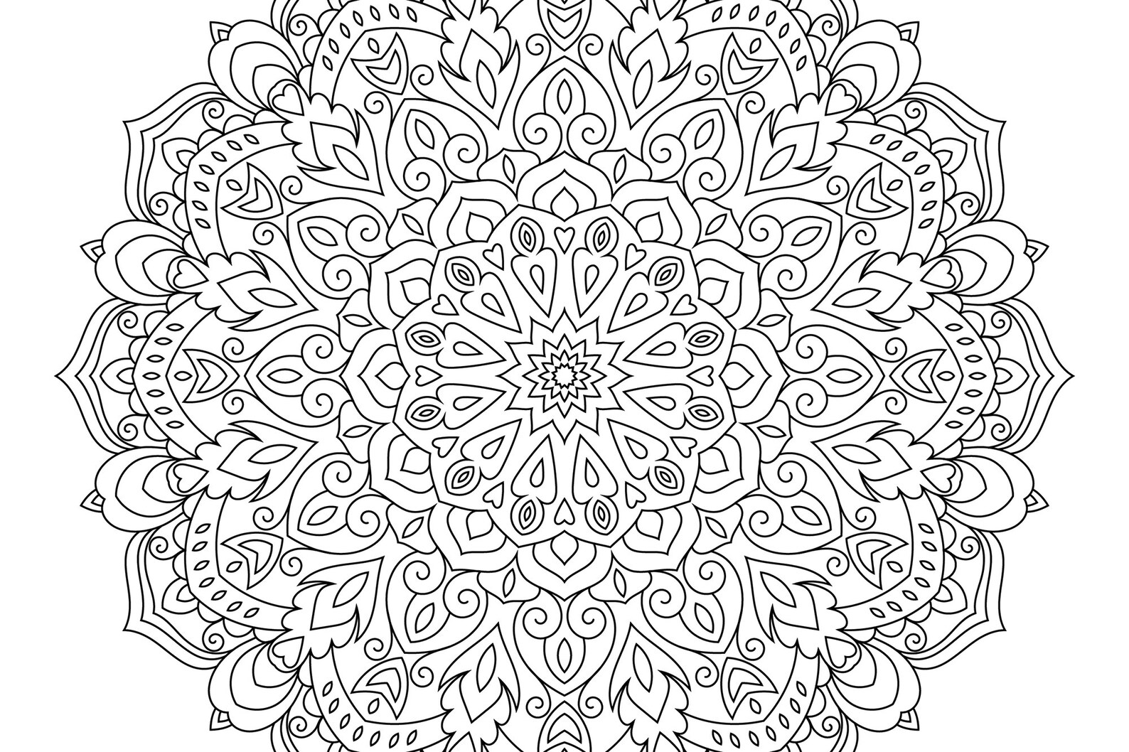 Printable Zen Coloring Page. Mandala Coloring Page. Doodle Coloring ...