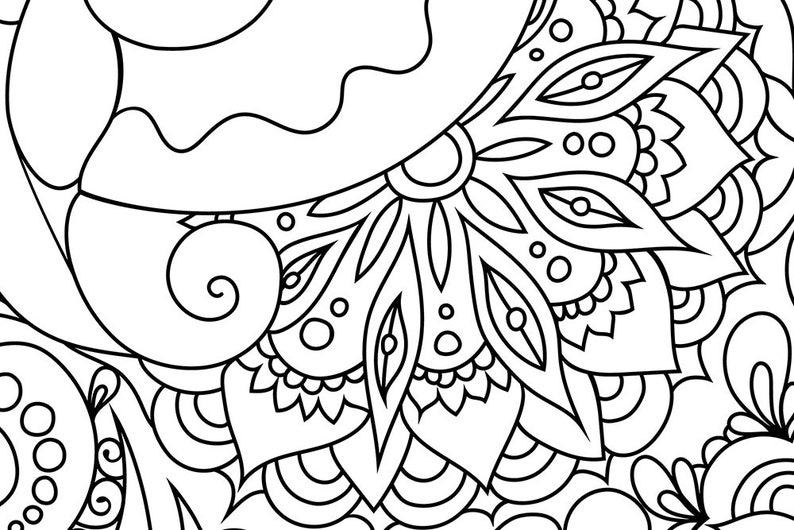 15 Zentangle Doodle Art Coloring. Zen Coloring Page. Zen Doodle ...
