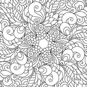 Zen coloring page. Zen doodle coloring. Doodle art coloring. | Etsy