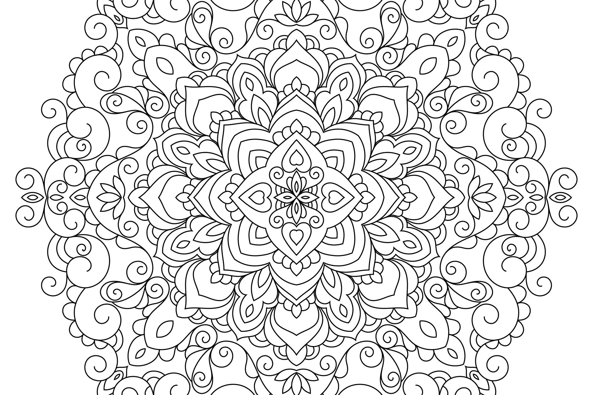 Printable Zen Coloring Page. Mandala Coloring Page. Doodle Coloring ...