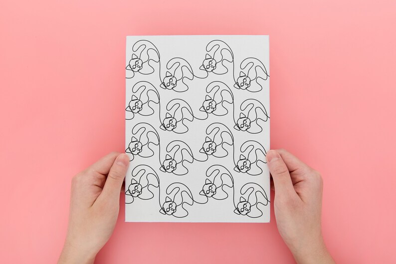 Cat SVG Continuous Line Design for Embroidery & Quilting. Machine ...