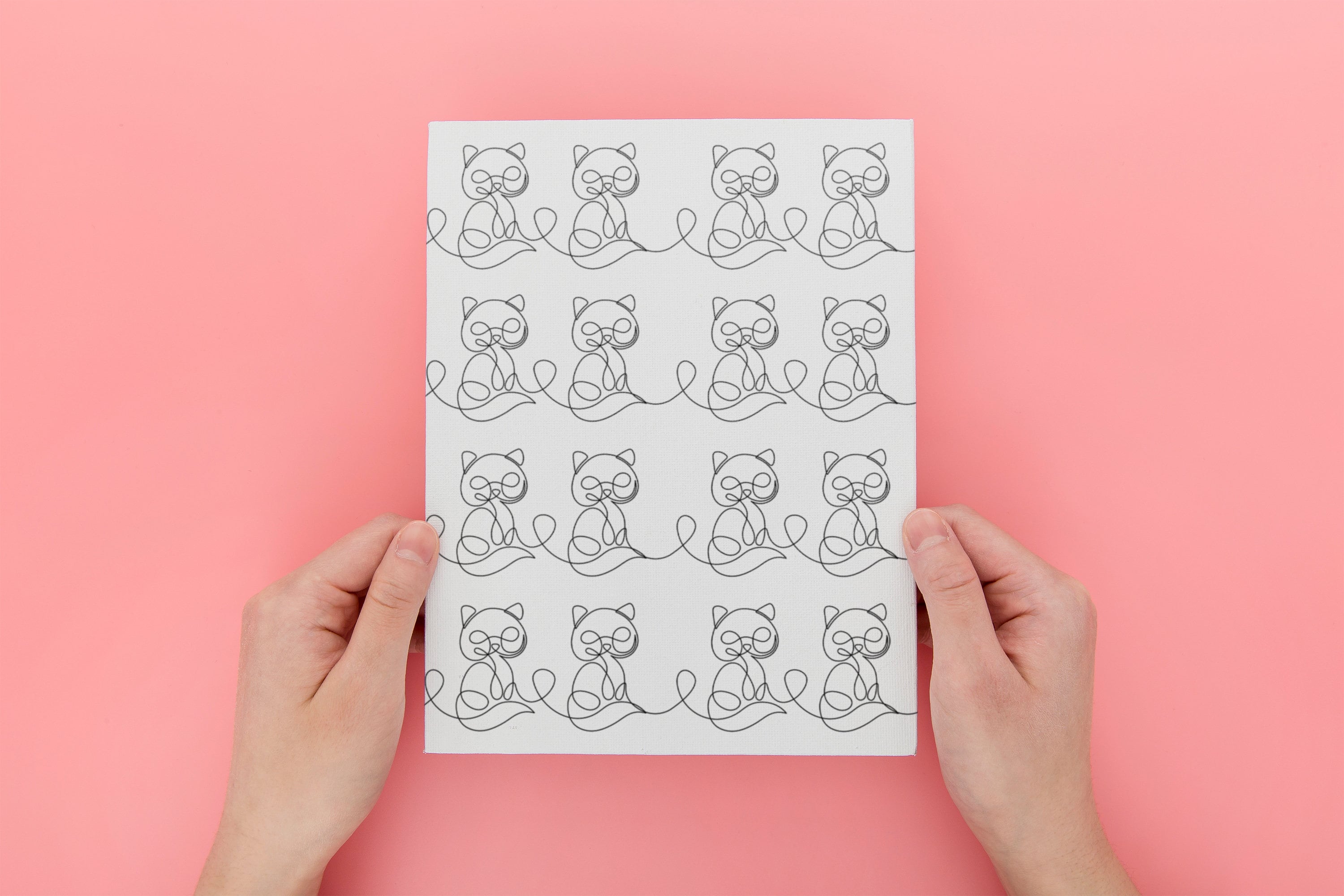 Cat SVG Continuous Line Design for Quilting & Embroidery. Machine ...