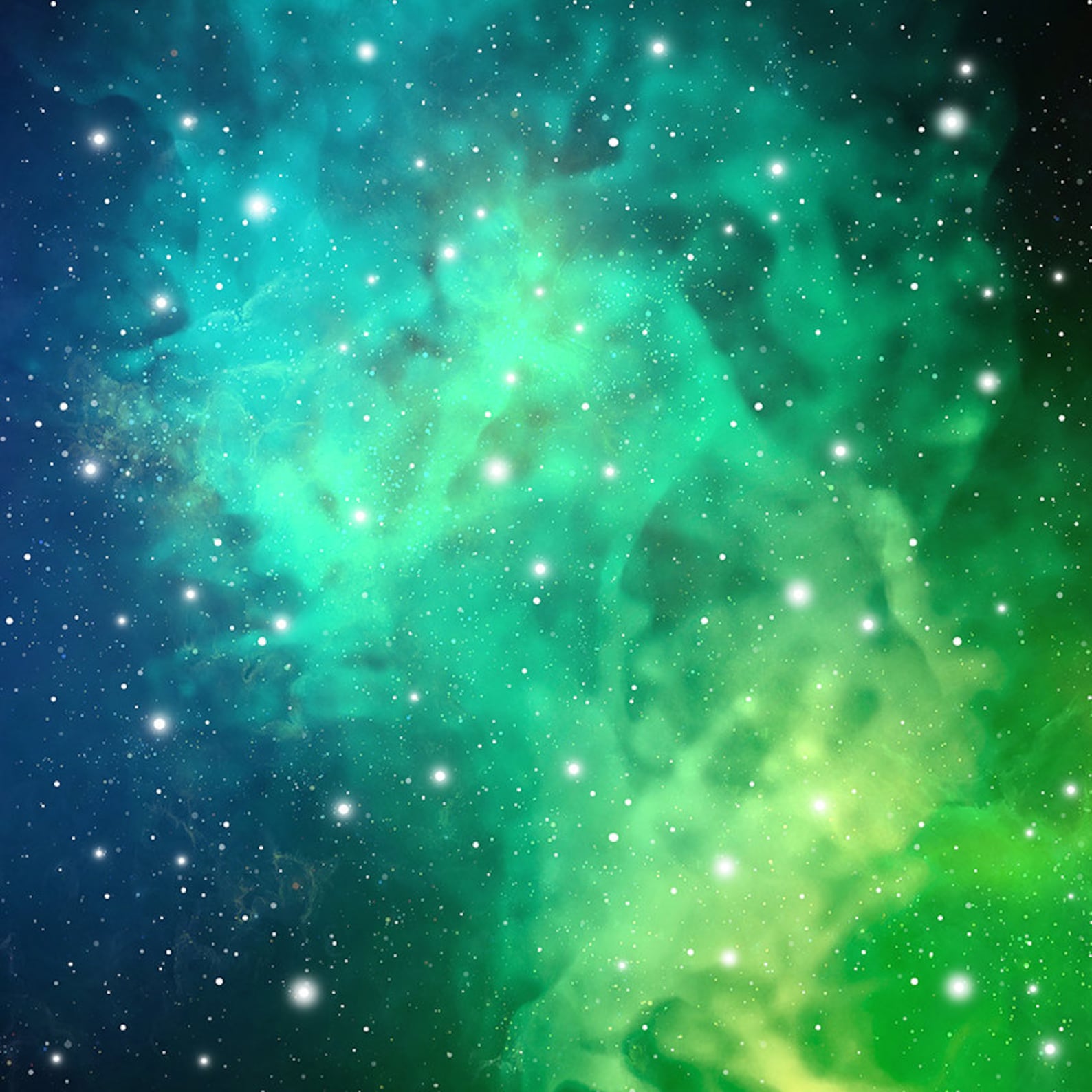 Green cosmic background. Instant download outer space | Etsy