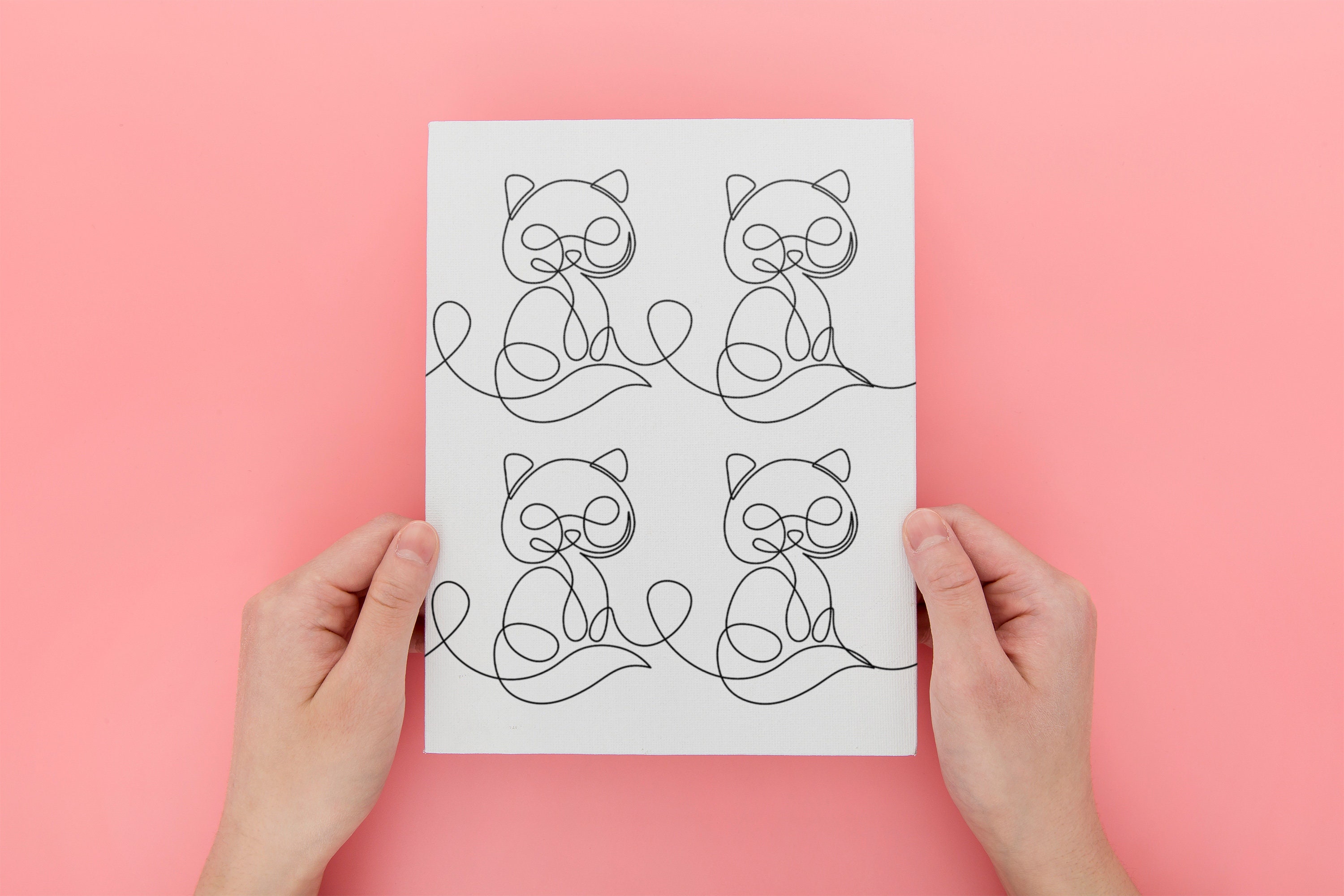 Cat SVG Continuous Line Design for Quilting & Embroidery. Machine ...