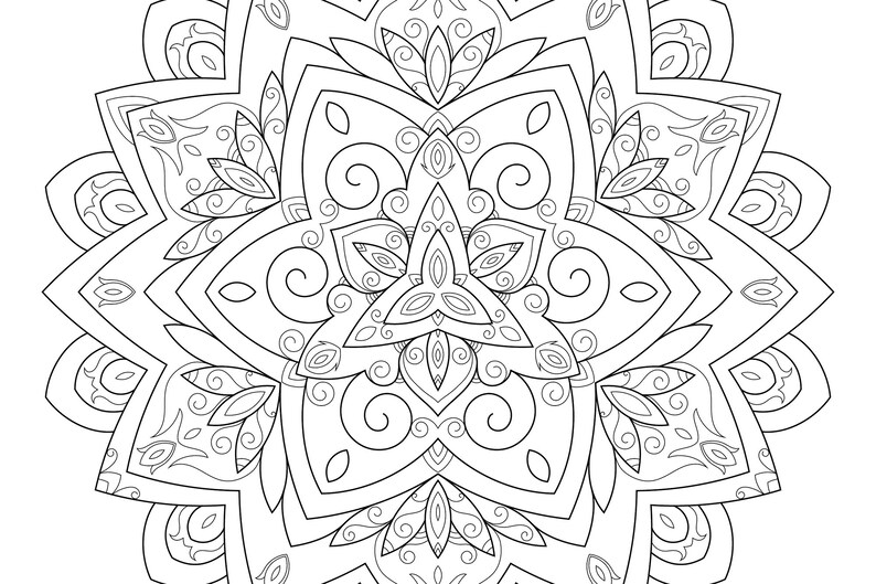 Mandala Coloring Page. Zen Coloring Pages. Printable Doodle Coloring ...
