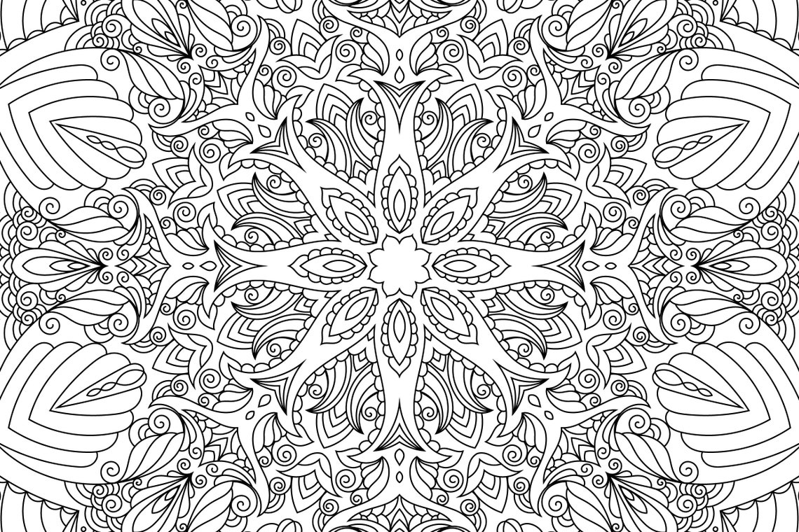 Zen Coloring Page. Zen Doodle Coloring. Doodle Art Coloring. Pattern ...
