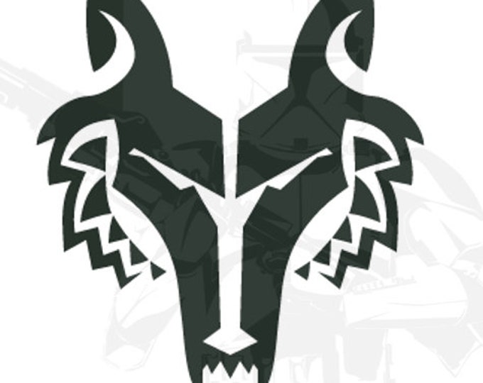 Clone Trooper Commander Wolffe Wolf Pack Vinyl Decal Sticker 104th ...