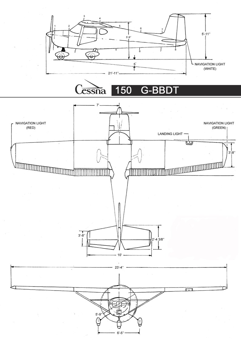 Personalised Technical Plane Drawing - Etsy