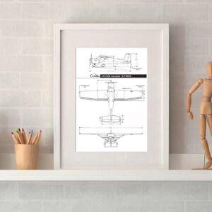 Personalised Technical Plane Drawing - Etsy