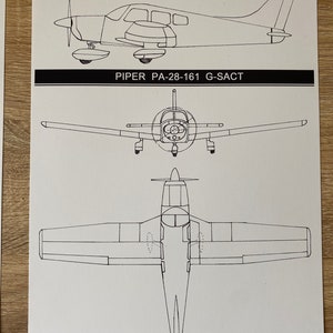 Personalised Technical Plane Drawing - Etsy