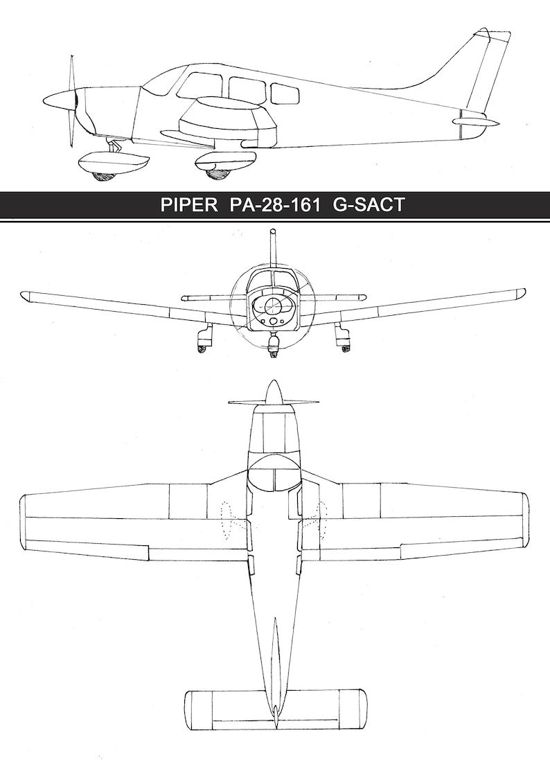 Personalised Technical Plane Drawing - Etsy