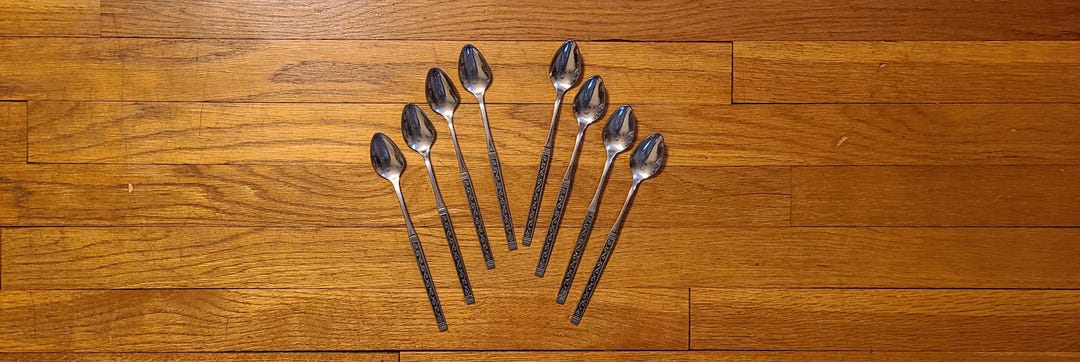 Vintage Oneida Iced Tea Spoons (8) Rodgers 1881 Spanish Court Stainless ...