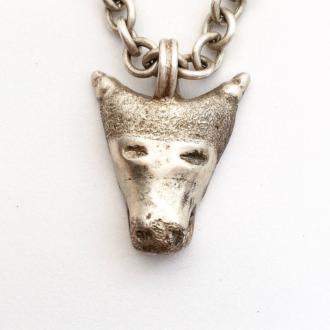 Men's Sterling Silver Pendant Necklace, Mens Silver Demon Necklace ...