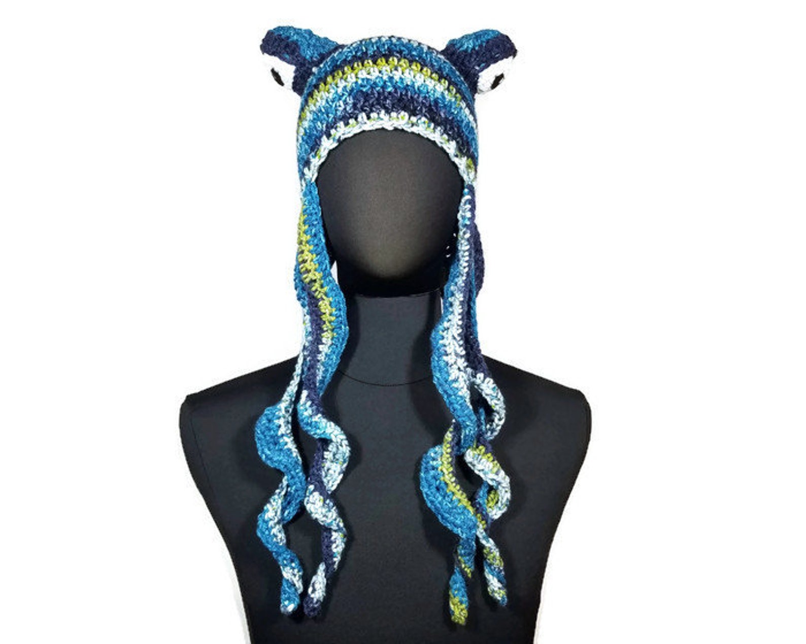 Pattern Only Crochet Octopus Hat: Cap Knit Beanie Cartoon Cute Plush ...